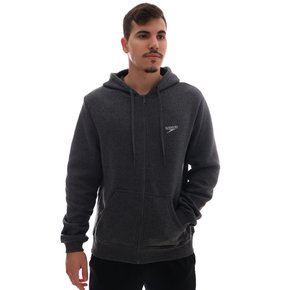 Blusão Speedo Hoodie Kangaroo Mescla Cinza Escuro