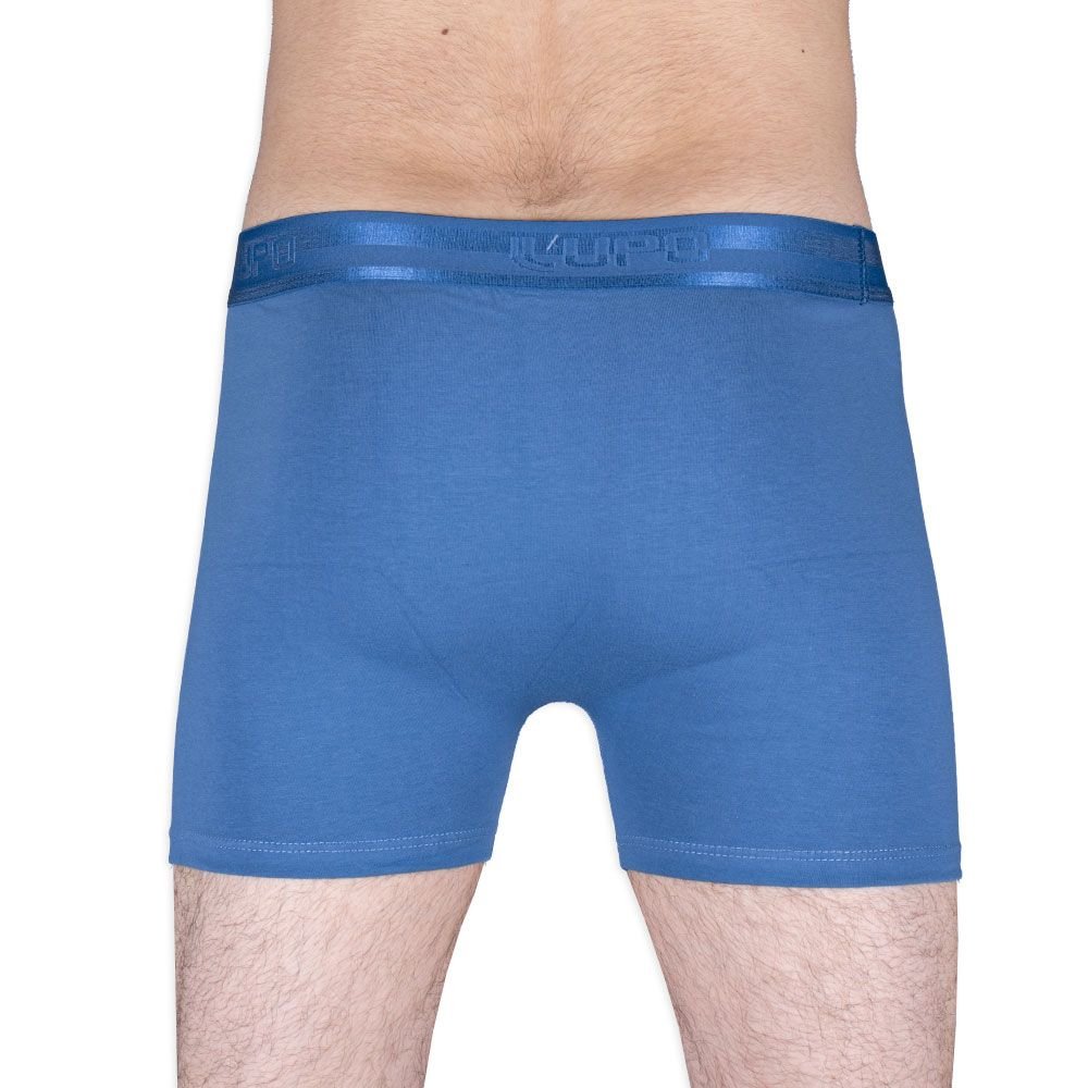 Cueca Lupo Boxer Algodão Com Elastano Azul